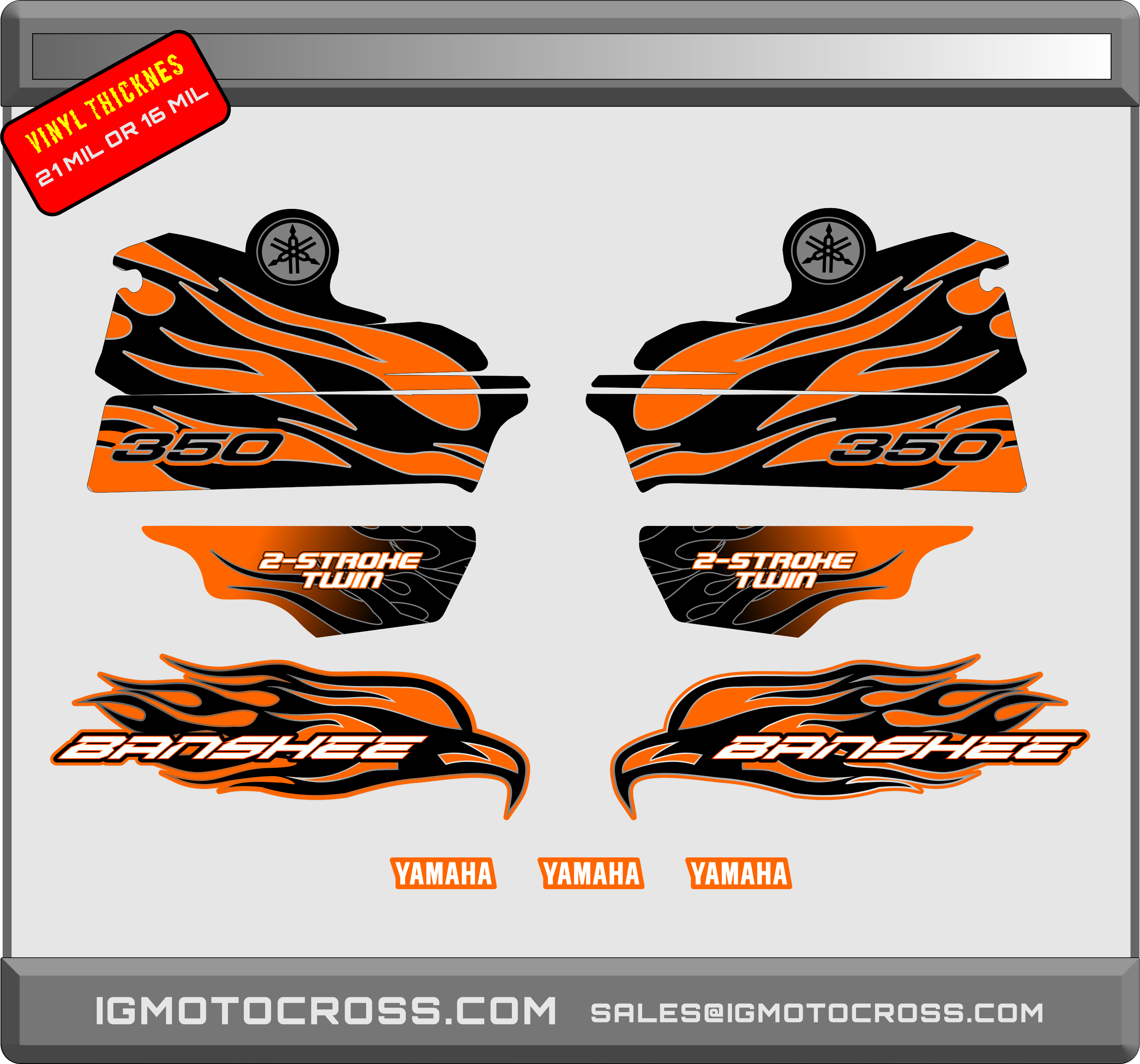 BANSHEE OEM STYLE FLAMES | Image Graphics