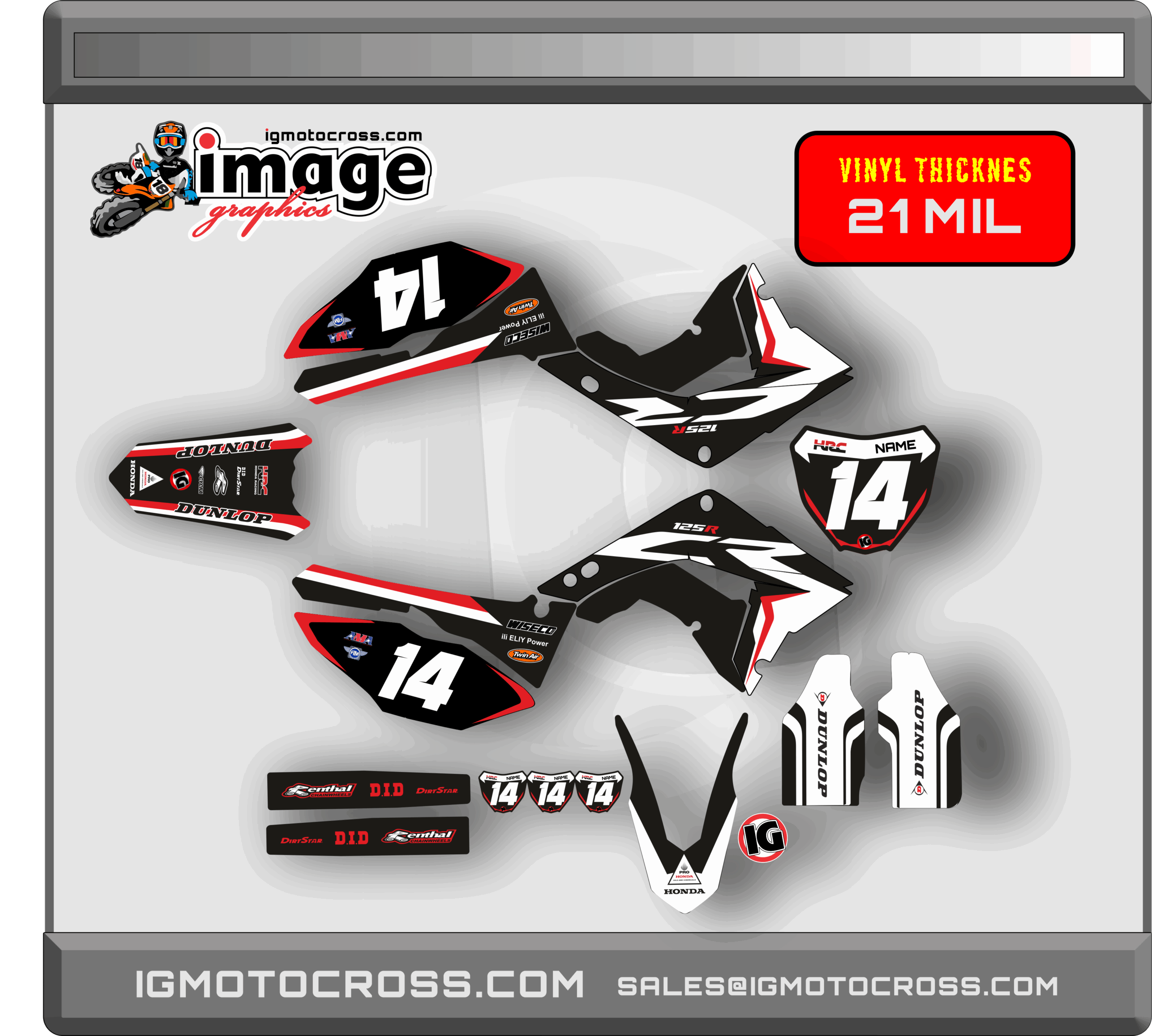 Honda CR 125 Restyling TEAM BK-BK - Image Graphics