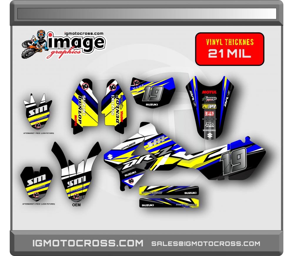 READY MADE BIKE DRZ BLUE /YELLOW | Image Graphics