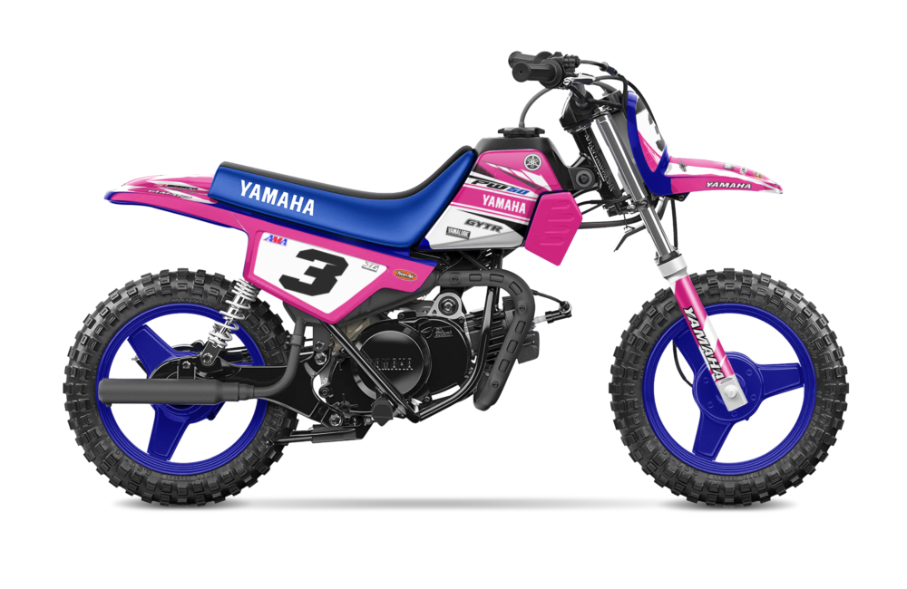 YAMAHA PW 50 PW50 GRAPHICS KIT DECALS Fits Years 1990 - 2023 BLUE STOCK ...